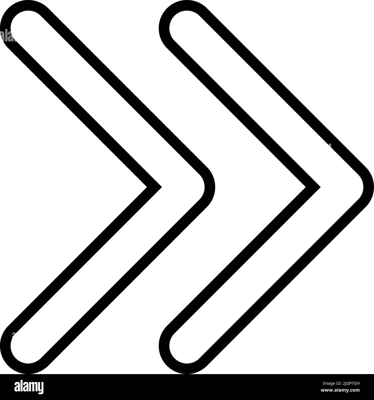 Fast Forward Symbol White