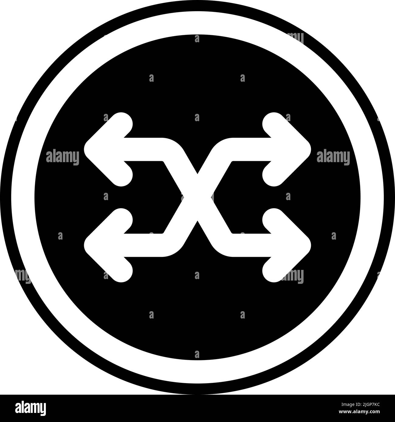 Arrows cross icon Stock Vector Image & Art - Alamy