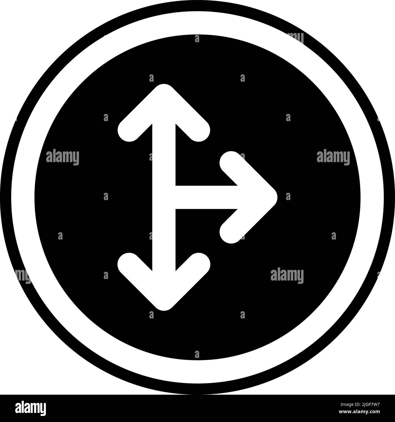 Arrows junction icon Stock Vector Image & Art - Alamy