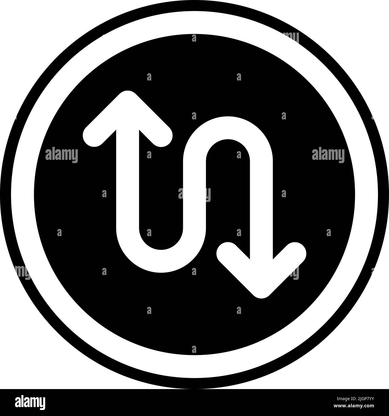 Arrows zig zag icon Stock Vector Image & Art - Alamy