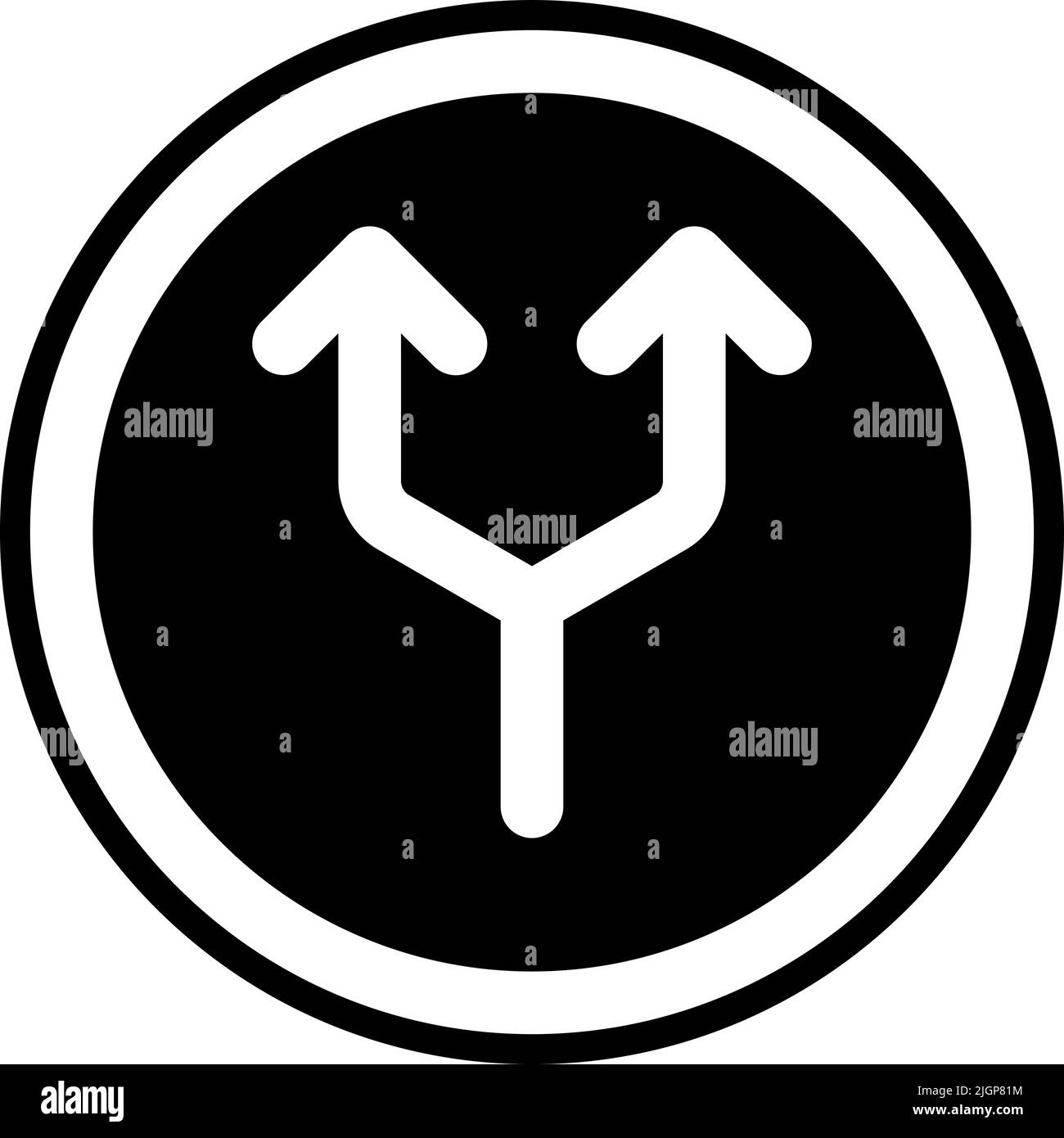 Arrows split icon Stock Vector Image & Art - Alamy