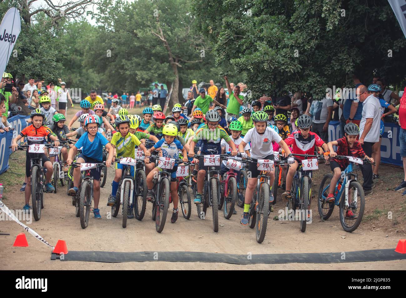 Macin, Romania - June 5, 2022: Macin Mountain Fun mountain bike 10 ...