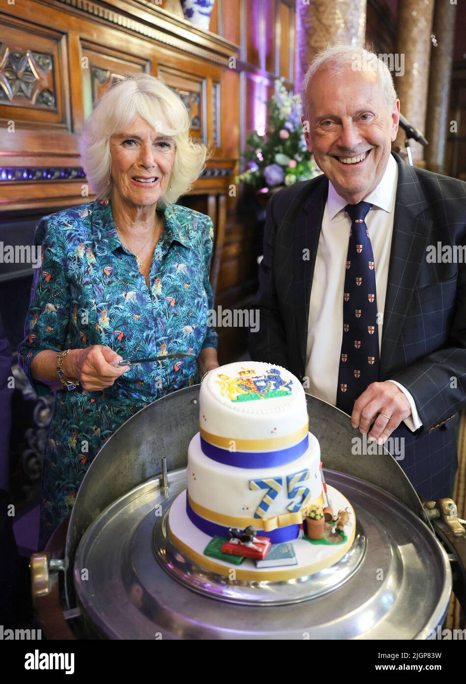 The Duchess of Cornwall with Gyles Brandreth during The Oldie Luncheon ...