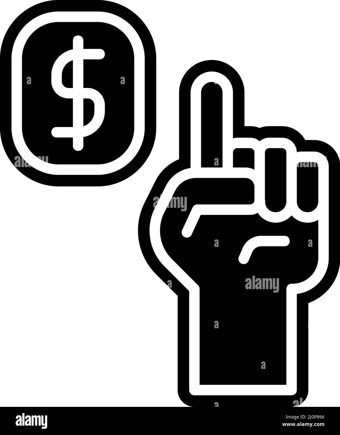 Auction hand up icon Stock Vector Image & Art - Alamy