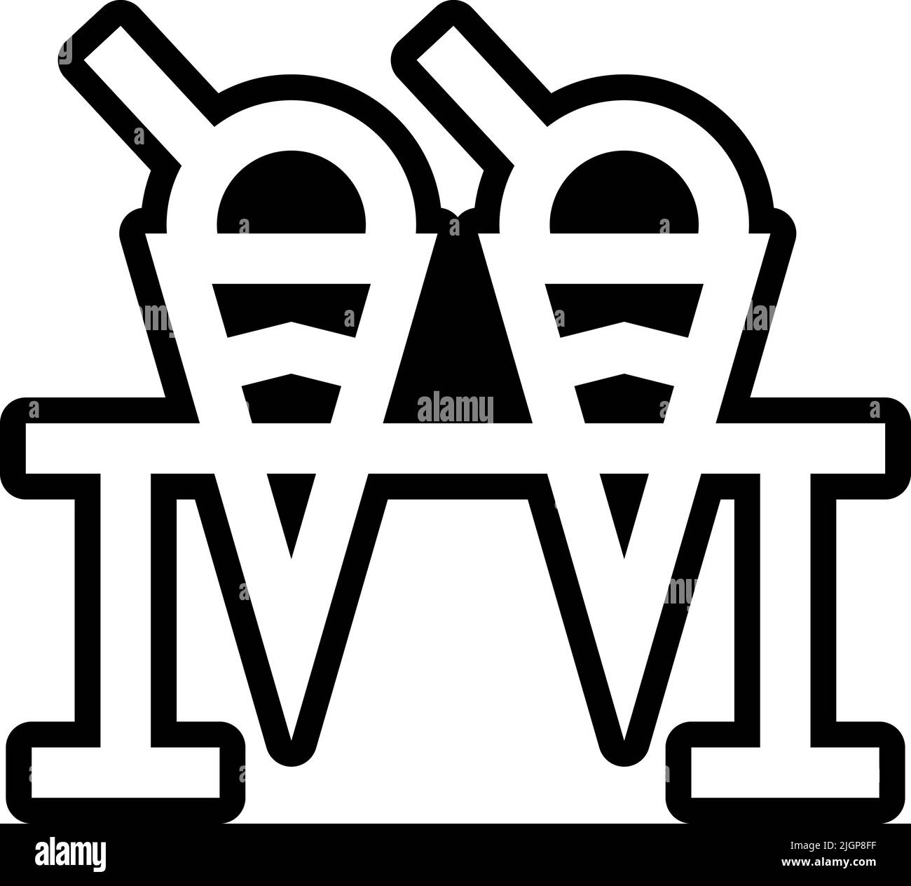 Cute ice cream character Black and White Stock Photos & Images - Alamy