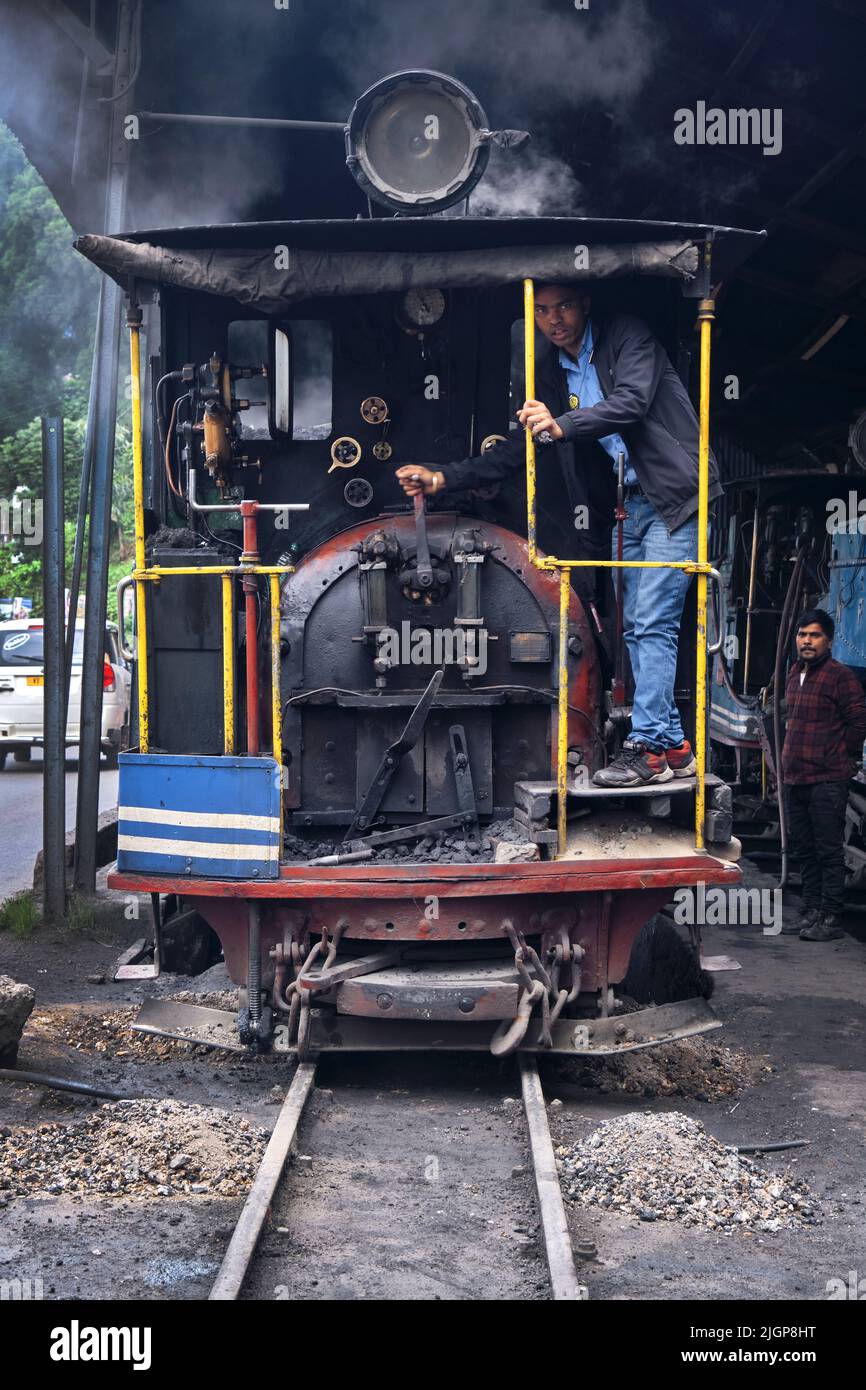 DARJEELING, INDIAN -June 22, The toy train of Darjeeling Himalayan ...