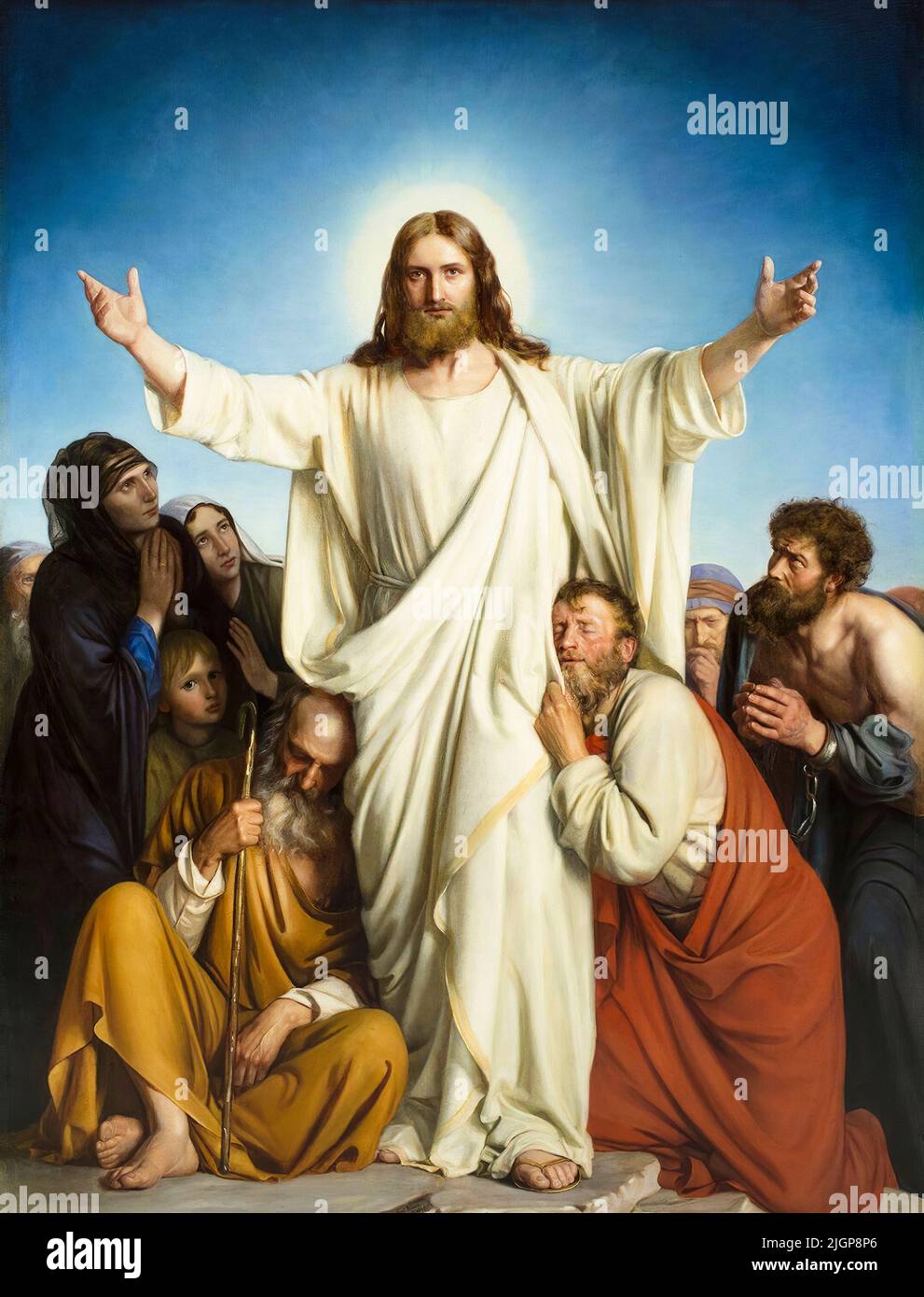 Carl Heinrich Bloch, painting, Jesus Christ (Christus Consolator ...