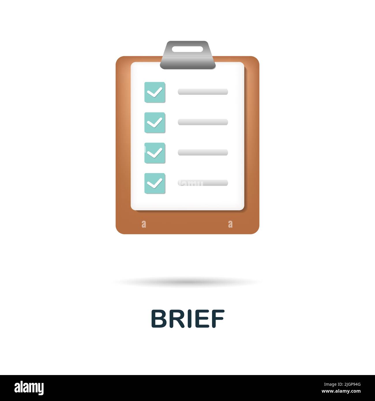 Brief icon in 3d. Colored illustration from creative package collection ...