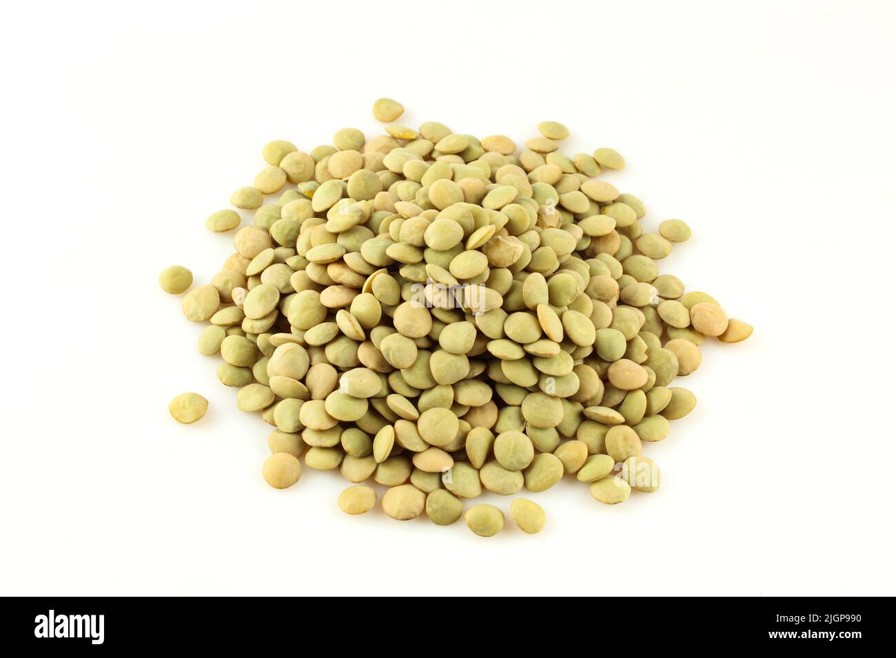 Pile of fresh uncooked lentils isolated on white background Stock Photo - Alamy