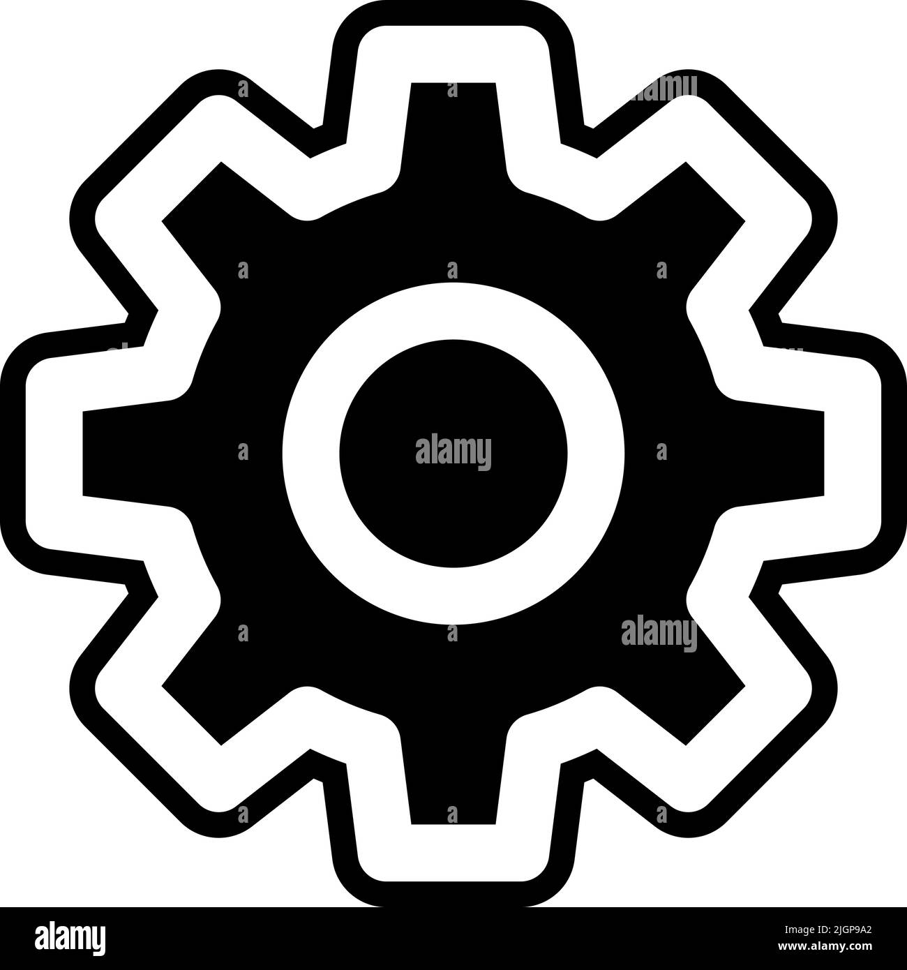 Basic ui gear icon Stock Vector Image & Art - Alamy