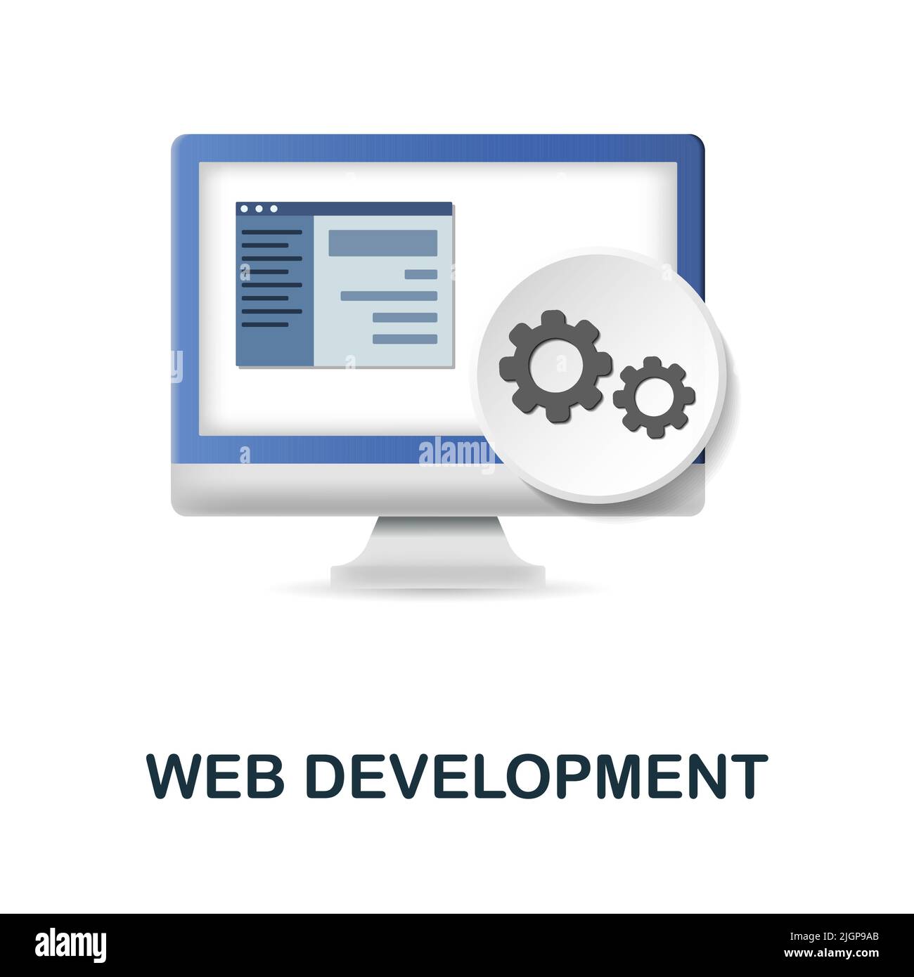 Web Development icon in 3d. Colored illustration from creative package ...