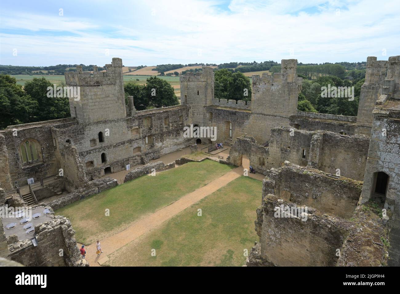The inside of a medieval Castle in the UK Stock Photo - Alamy