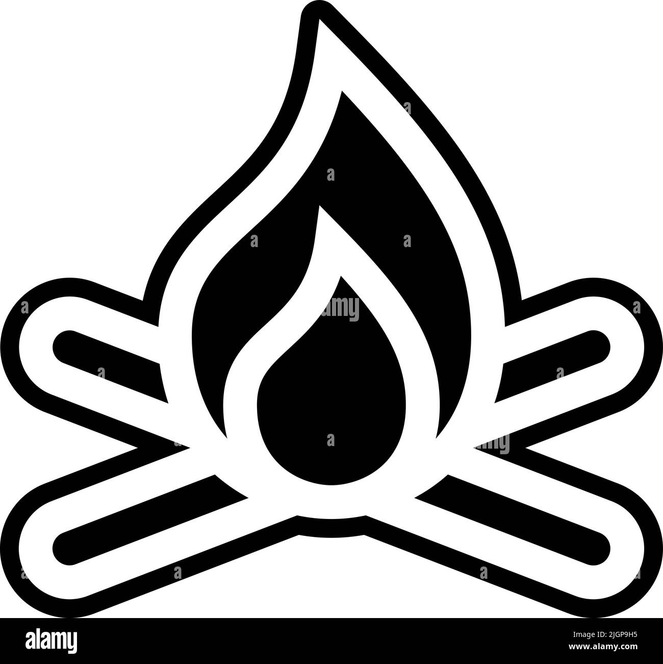 Campfire icon hi-res stock photography and images - Alamy