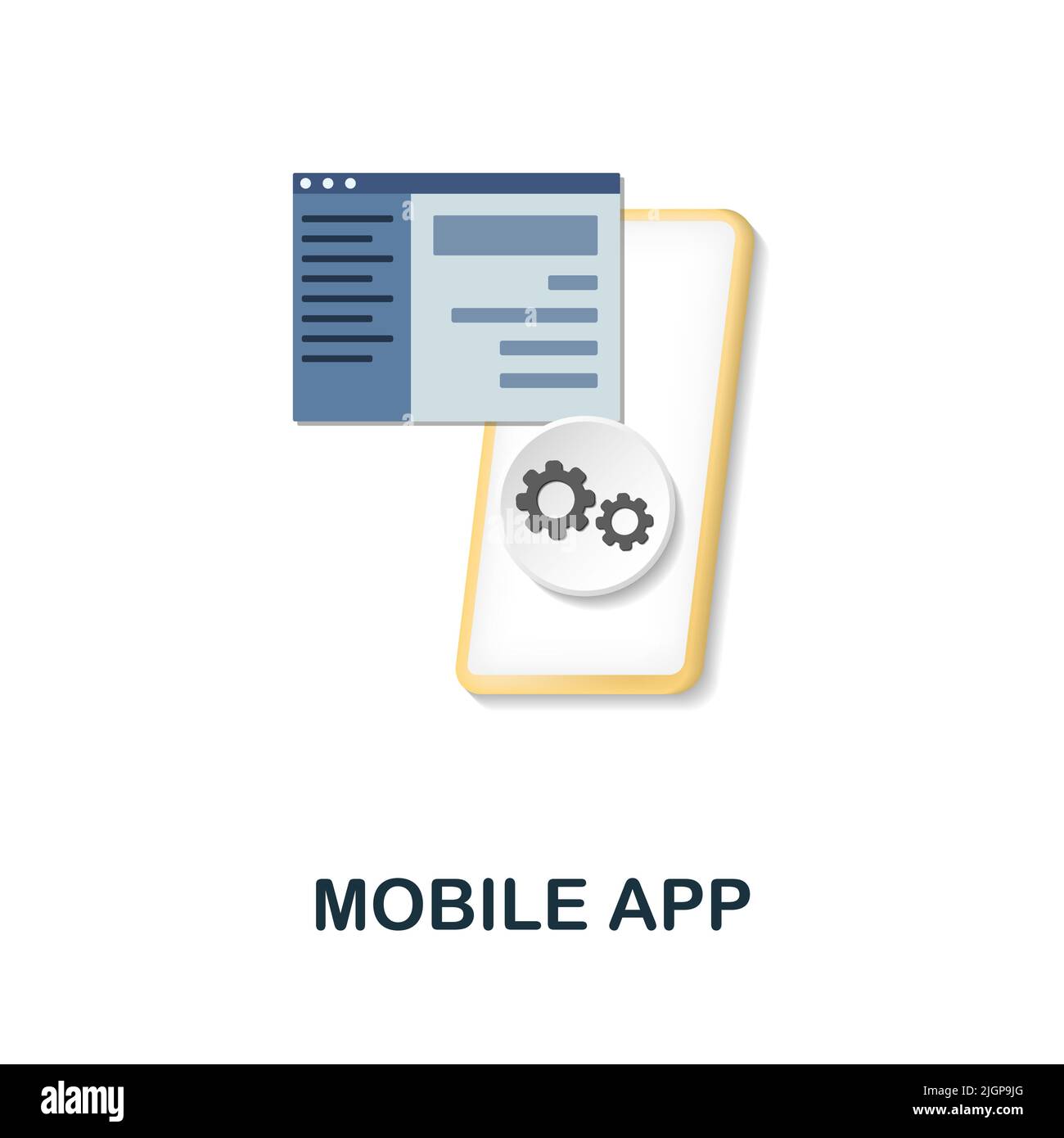 Mobile App icon in 3d. Colored illustration from creative package ...