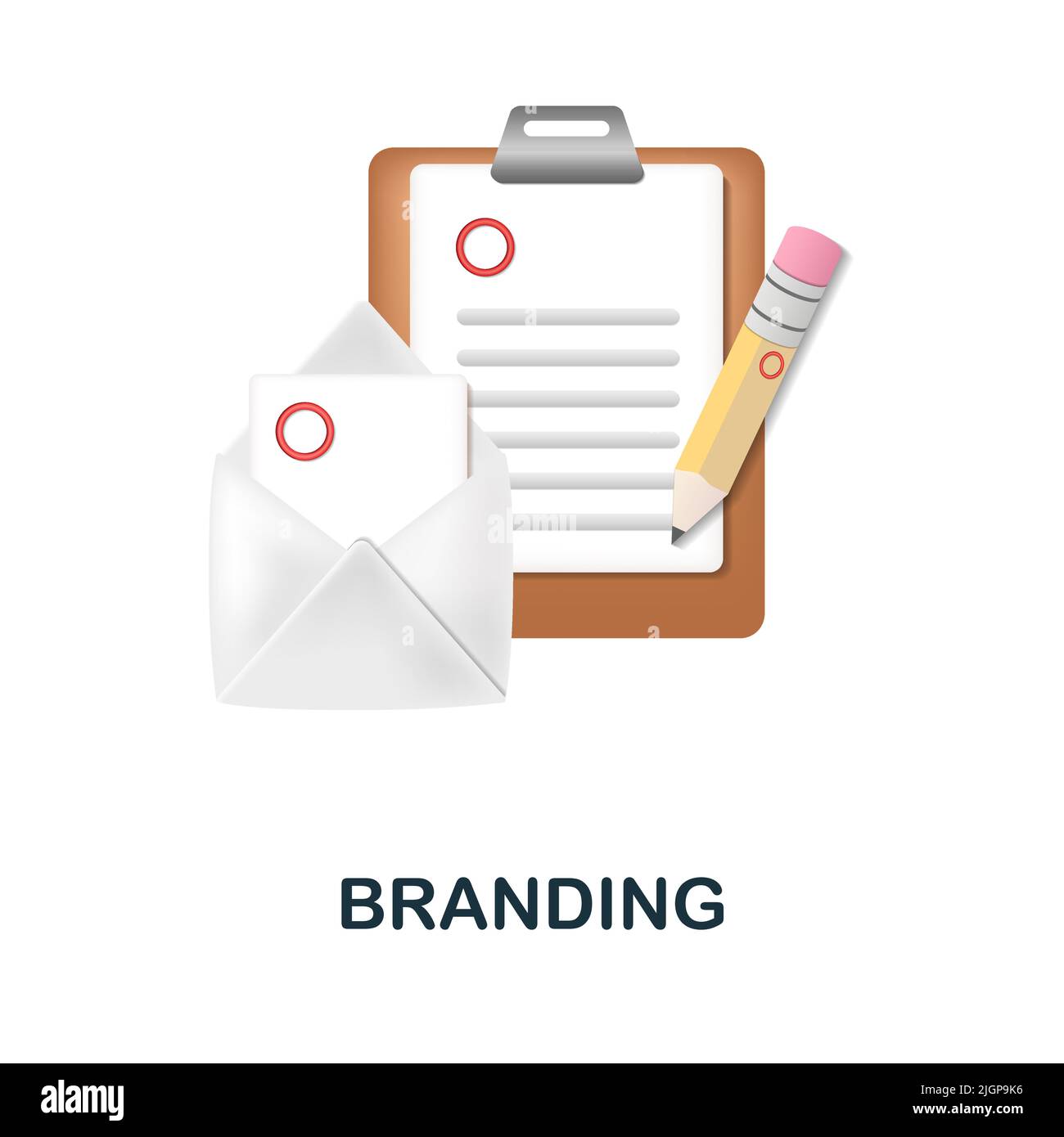 Branding icon in 3d. Colored illustration from creative package ...