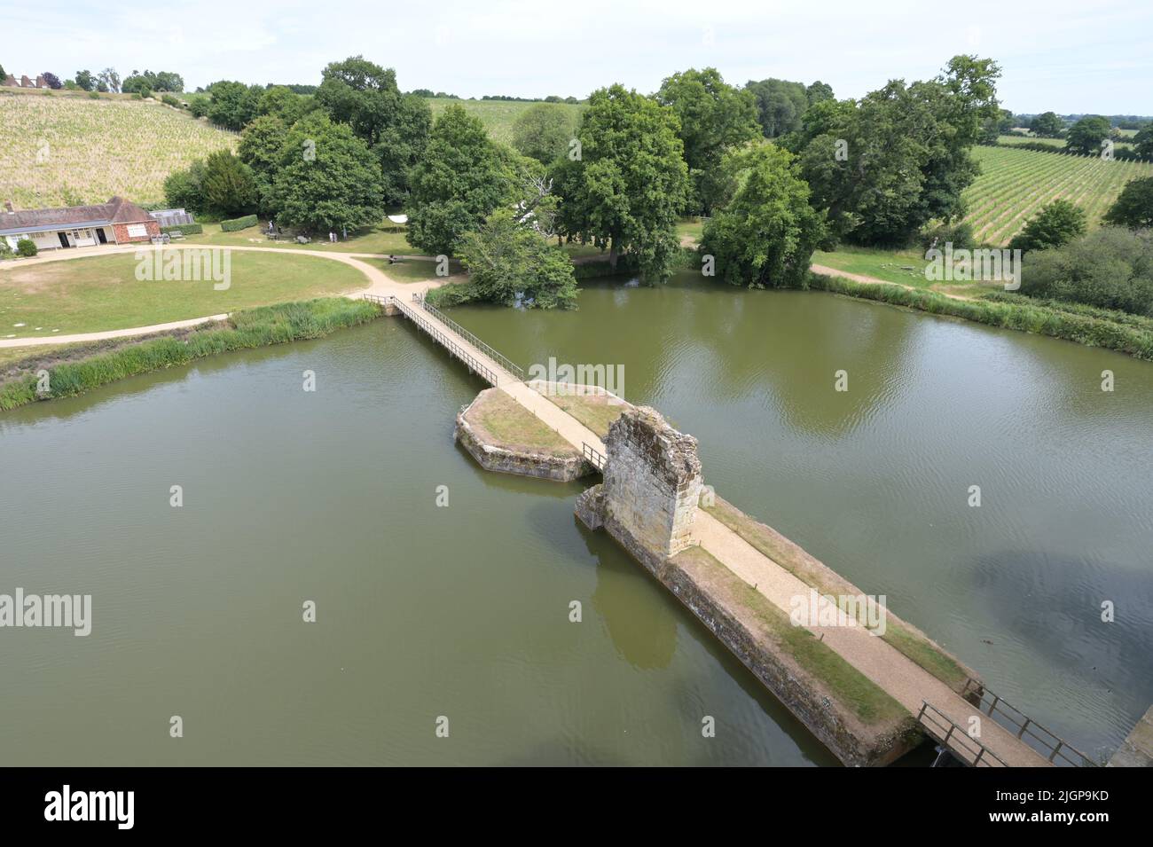 A moat crossing at Bodiam Castle in Kent Stock Photo - Alamy