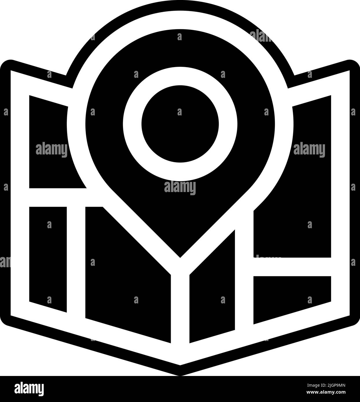 Camping and adventure map icon Stock Vector Image & Art - Alamy