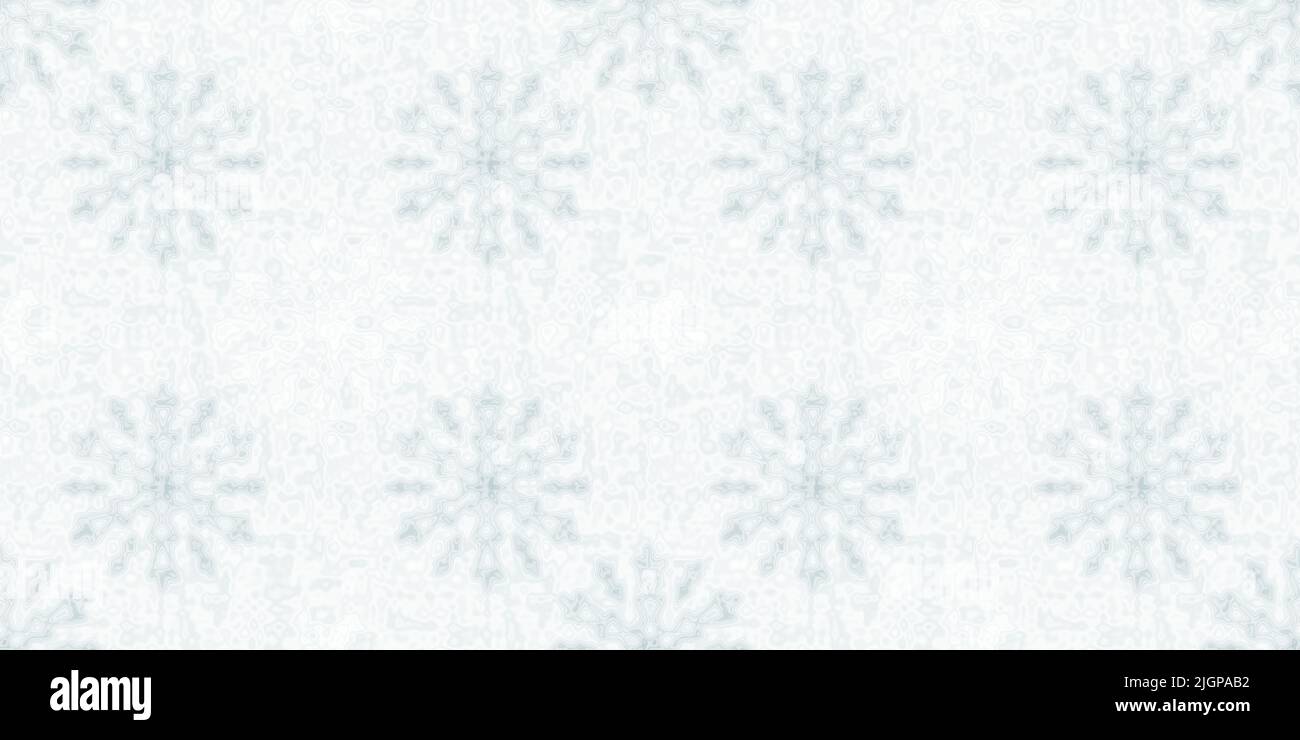 Soft ice blue snow flake border pattern background. Simple minimal ...
