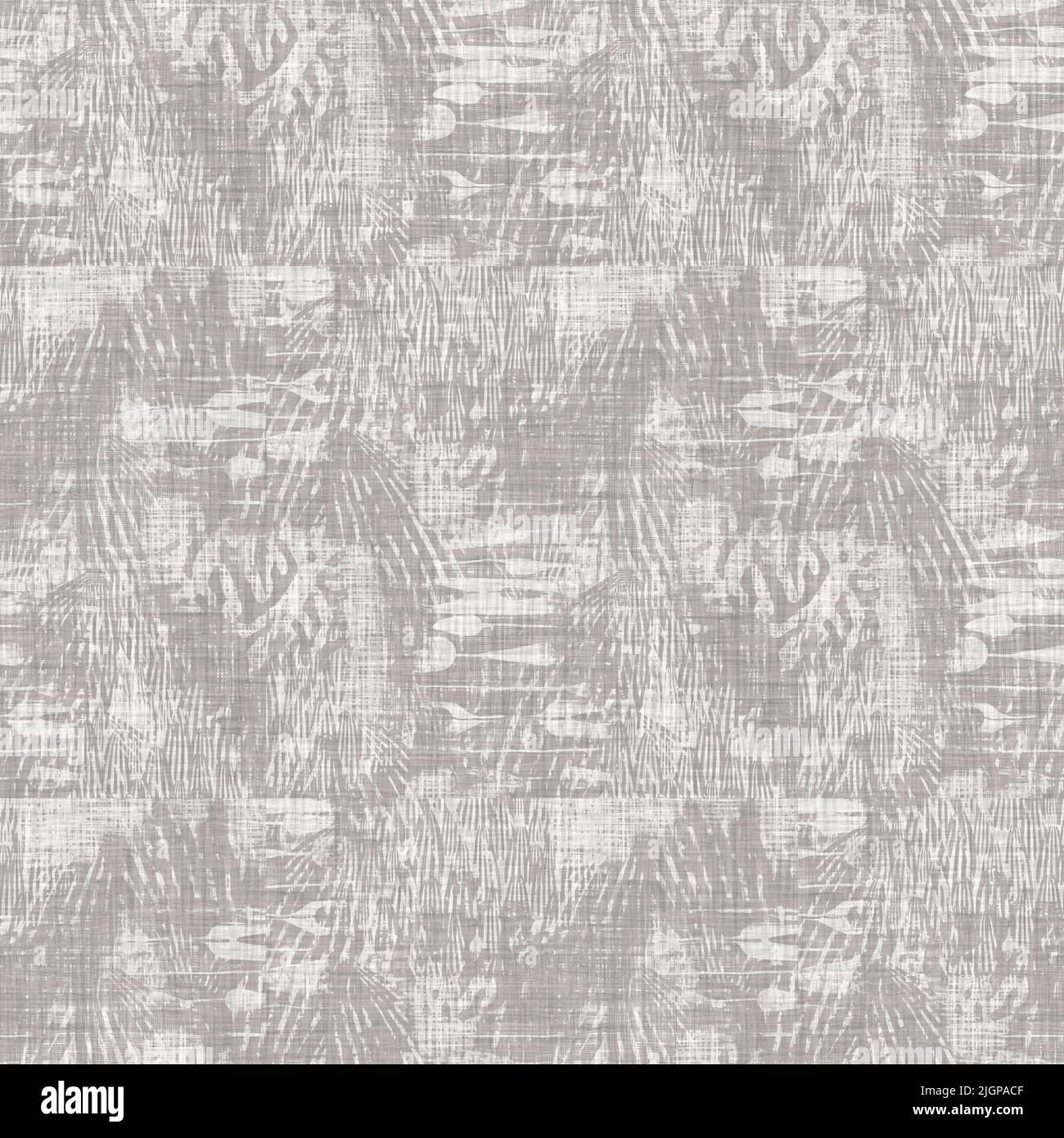 French grey irregular mottled linen seamless pattern. Tonal country ...