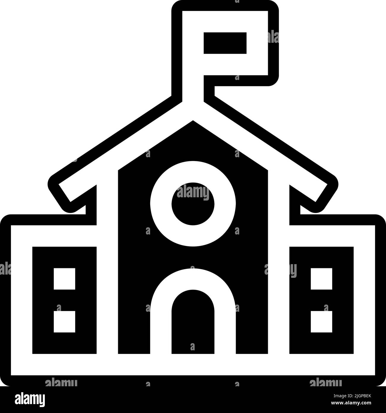 House school building glyph Stock Vector Images - Alamy