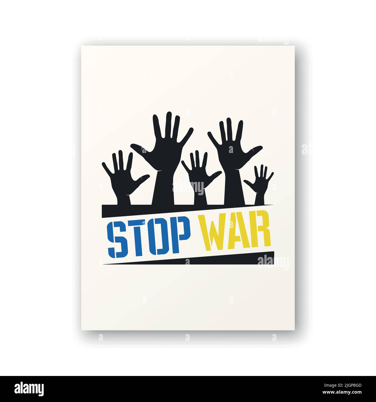 Stop War in Ukraine. Hands, Palms Up. Symbol of Struggle, Protest ...