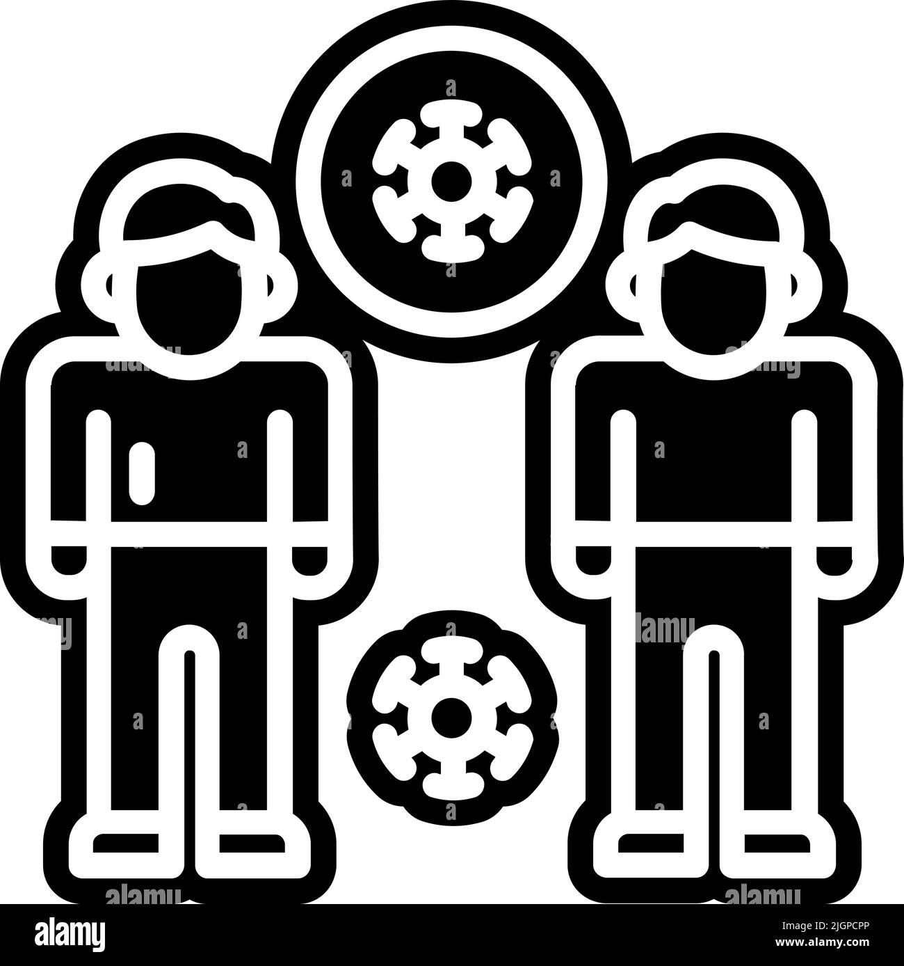 Contagious disease transmission Black and White Stock Photos & Images ...