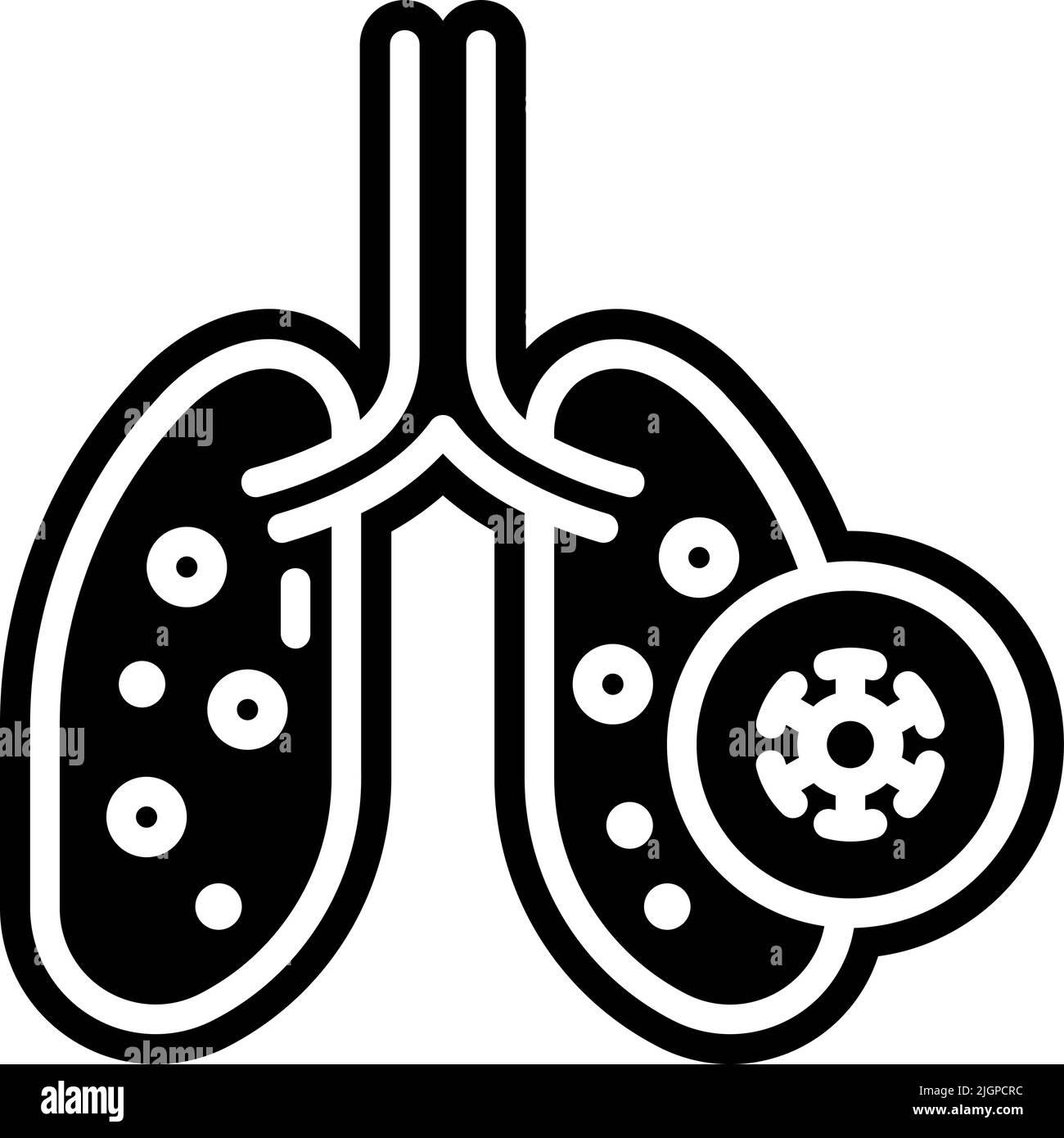 Diseases pneumonia icon Black and White Stock Photos & Images - Alamy