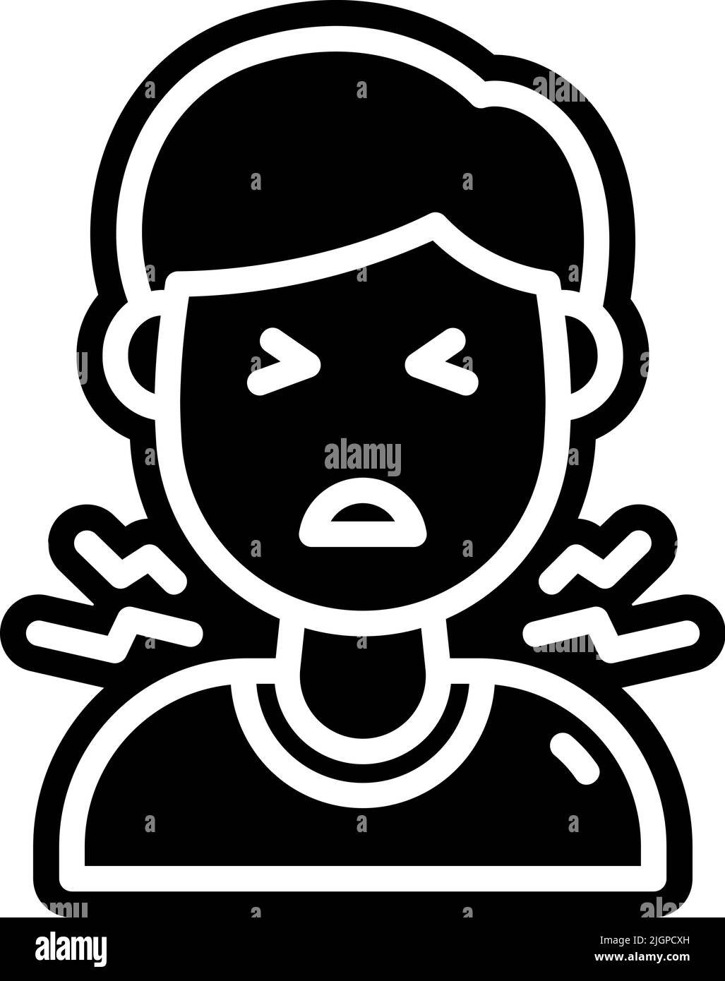 Sore throat cold cough Black and White Stock Photos & Images - Alamy