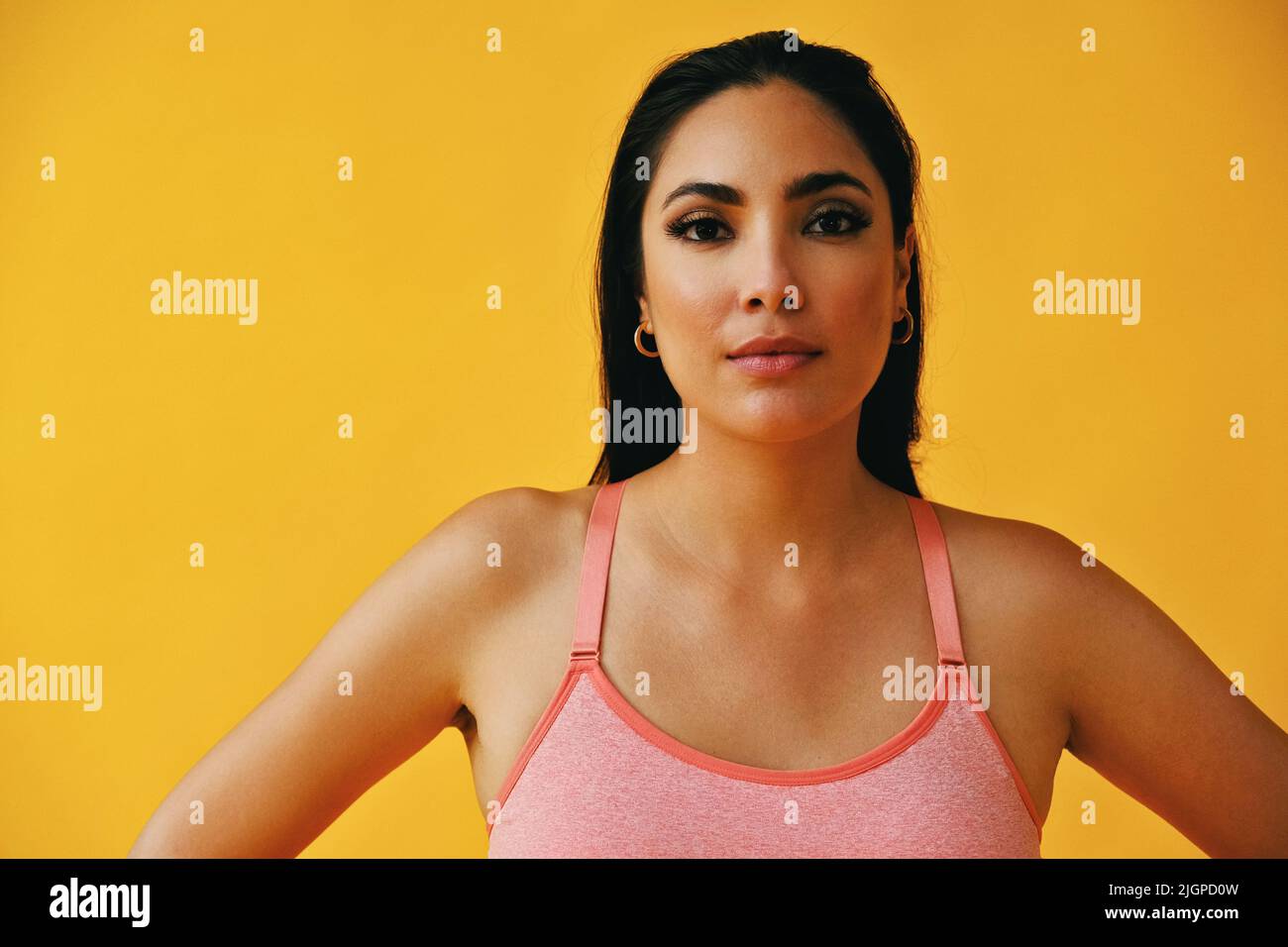 close up portrait of hispanic beauty Latina with sports outfit young ... close up portrait of hispanic beauty Latina with sports outfit young ...