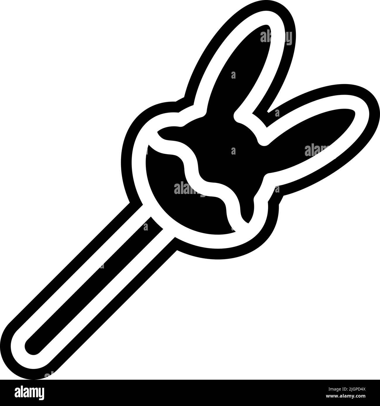 Easter bunny glyph Cut Out Stock Images & Pictures - Alamy