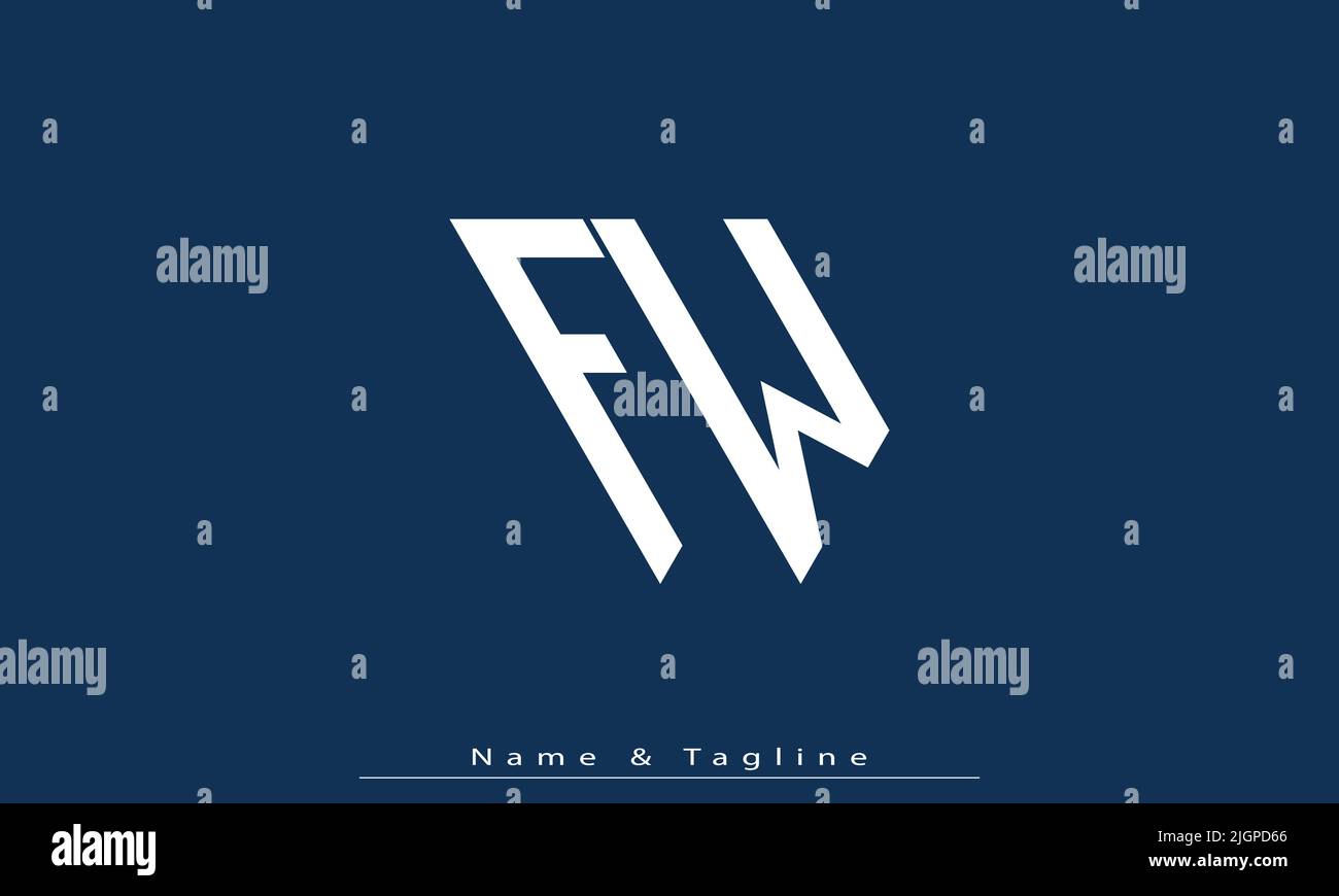 Alphabet letters Initials Monogram logo FW ,WF Stock Vector Image & Art ...