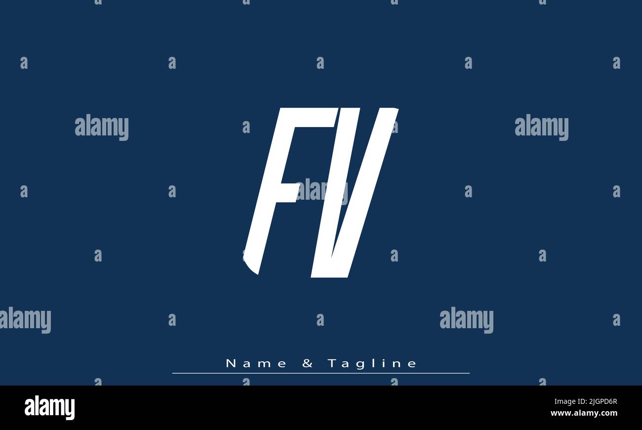 Alphabet letters Initials Monogram logo FV , VF Stock Vector Image ...