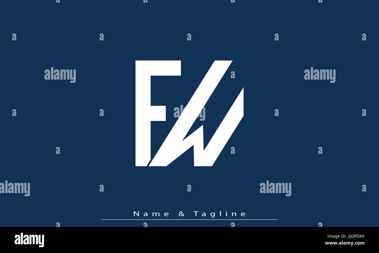 Alphabet letters Initials Monogram logo FW ,WF Stock Vector Image & Art ...