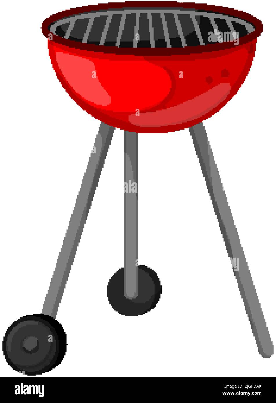 party barbecue grill cartoon vector illustration Stock Vector Image ...