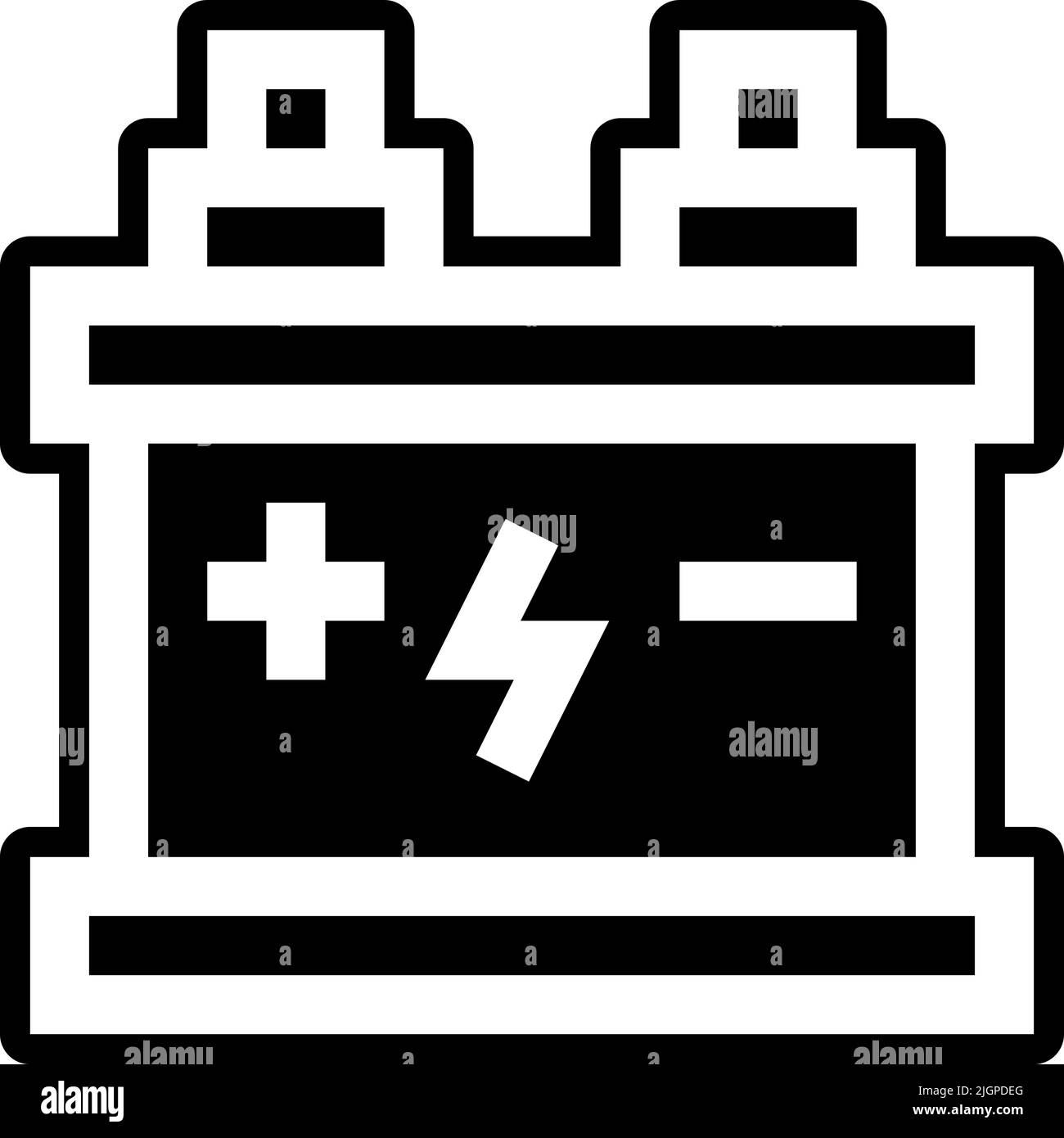 Electrician tools and elements battery icon Stock Vector Image & Art ...