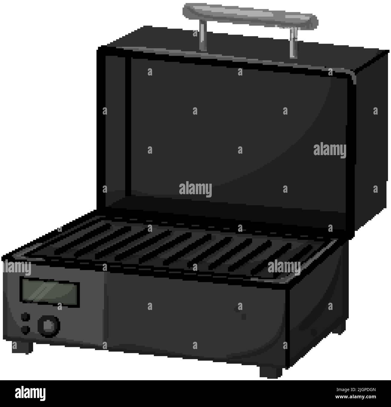 summer barbecue grill cartoon vector illustration Stock Vector Image ...