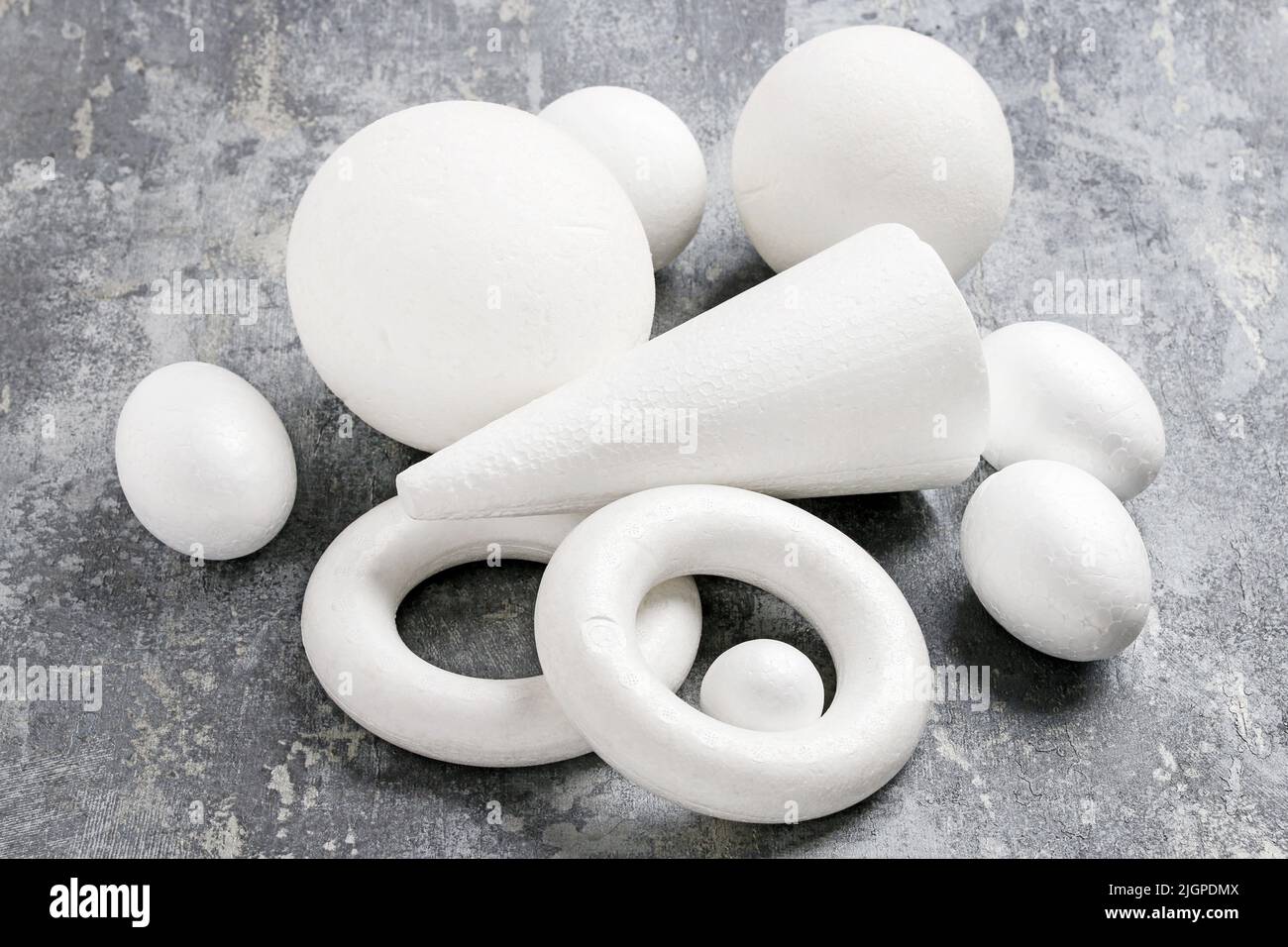 Various shapes made of styrofoam for decorating with decoupage ...