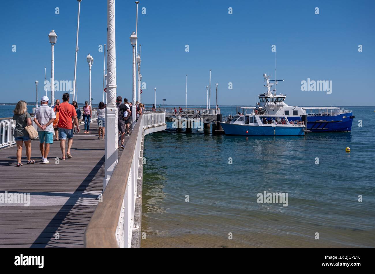 Boardwalks at Arcachon Beach Stock Photo - Alamy