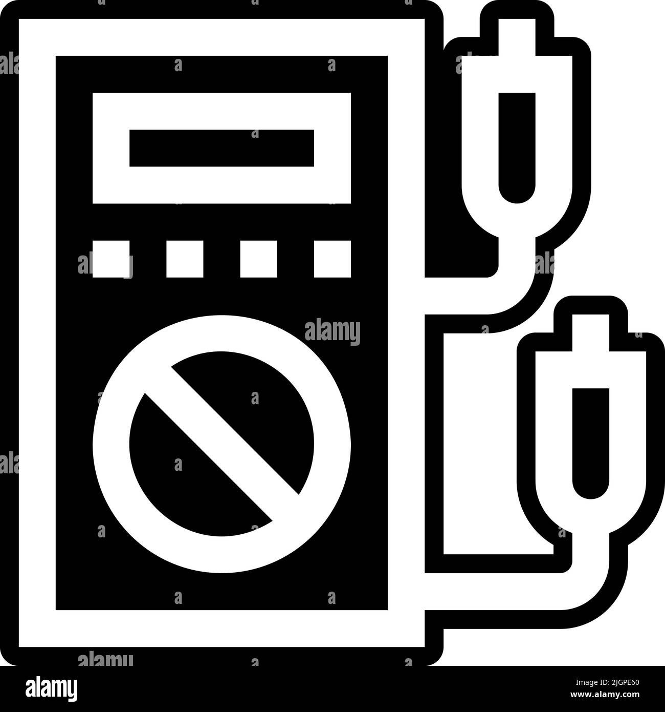 Electrician tools and elements voltmeter icon Stock Vector Image & Art ...