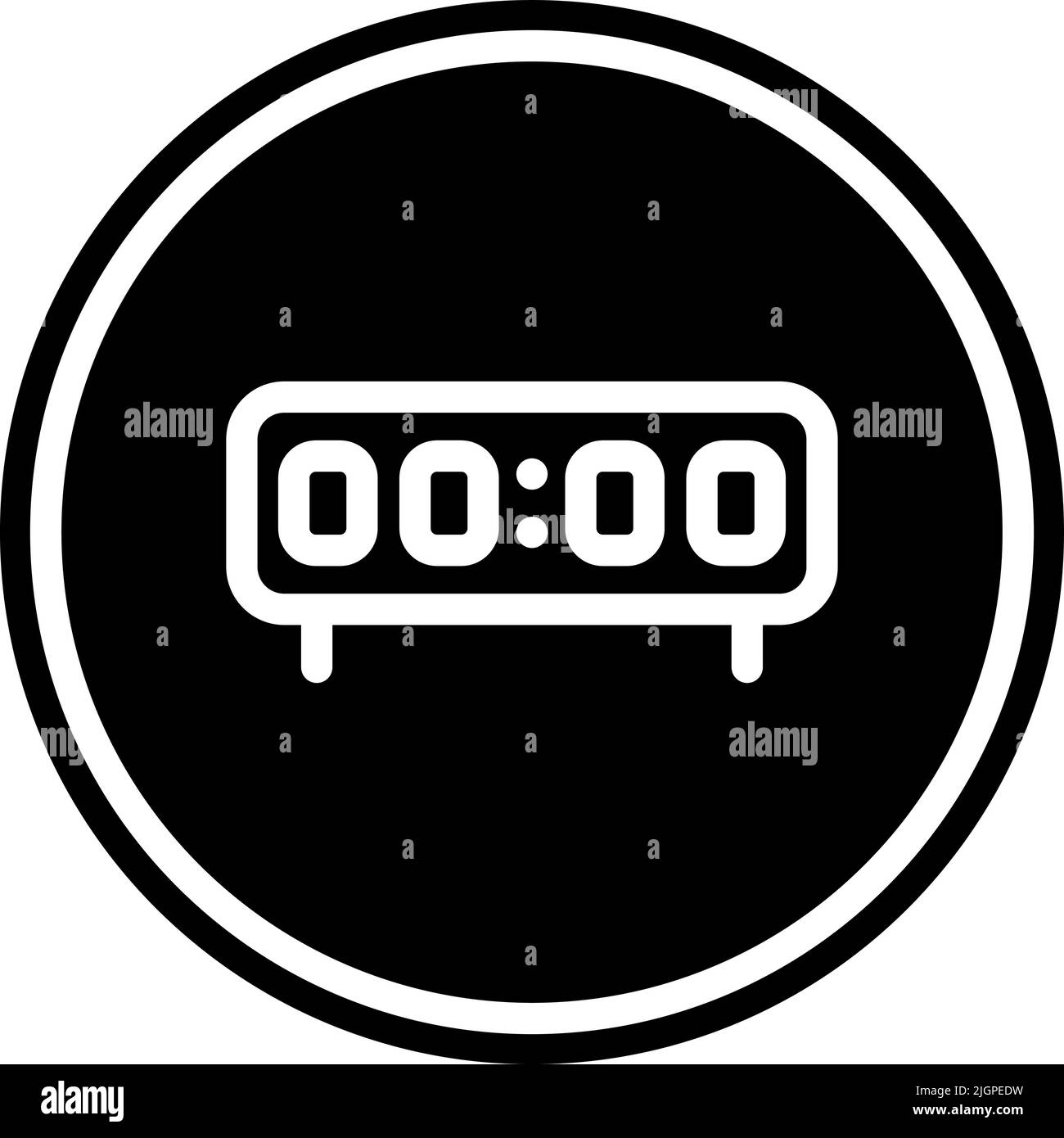 Electronics alarm clock icon Stock Vector Image & Art - Alamy
