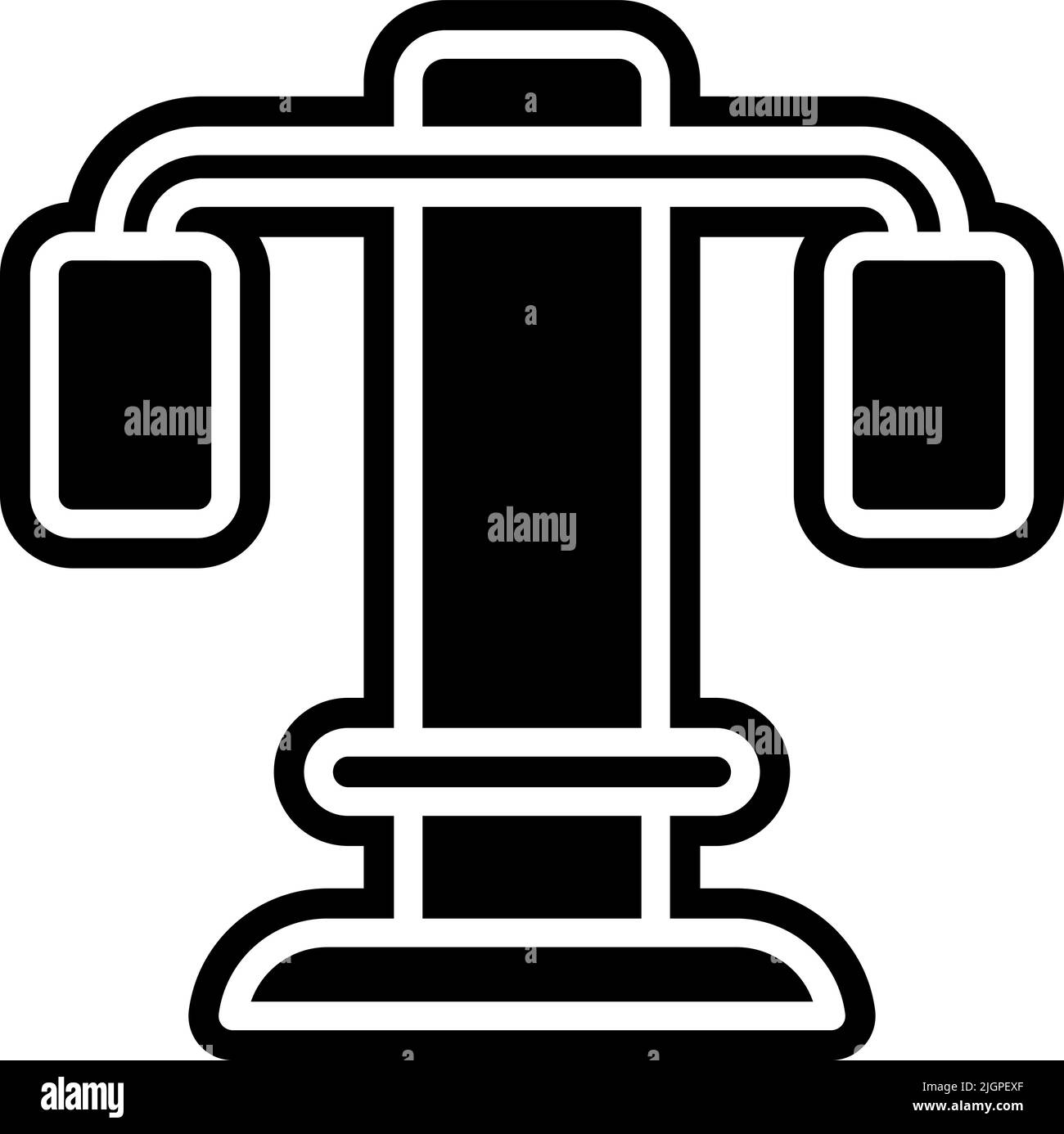 Body machine exercise icon Black and White Stock Photos & Images - Alamy