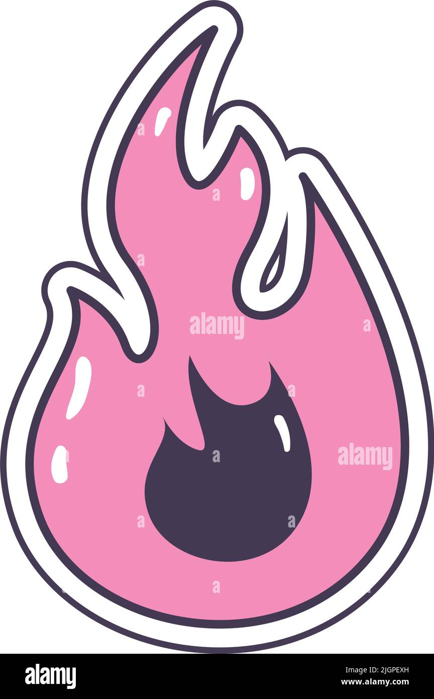 flat pink flame design Stock Vector Image & Art - Alamy