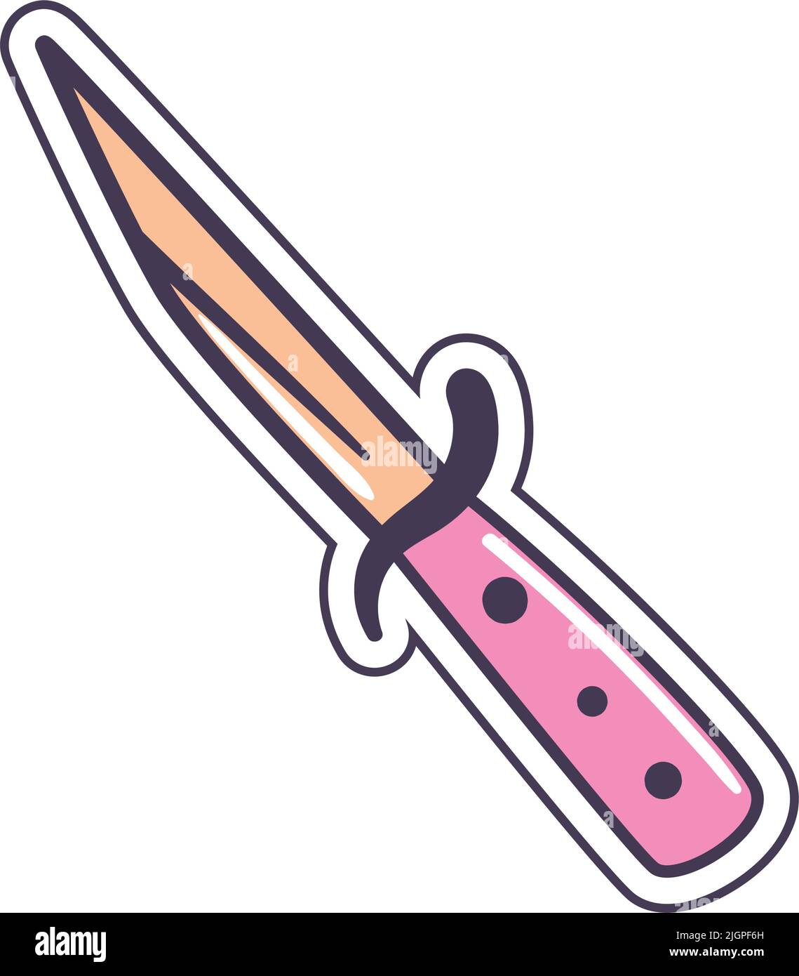 flat pink jackknife design Stock Vector Image & Art - Alamy