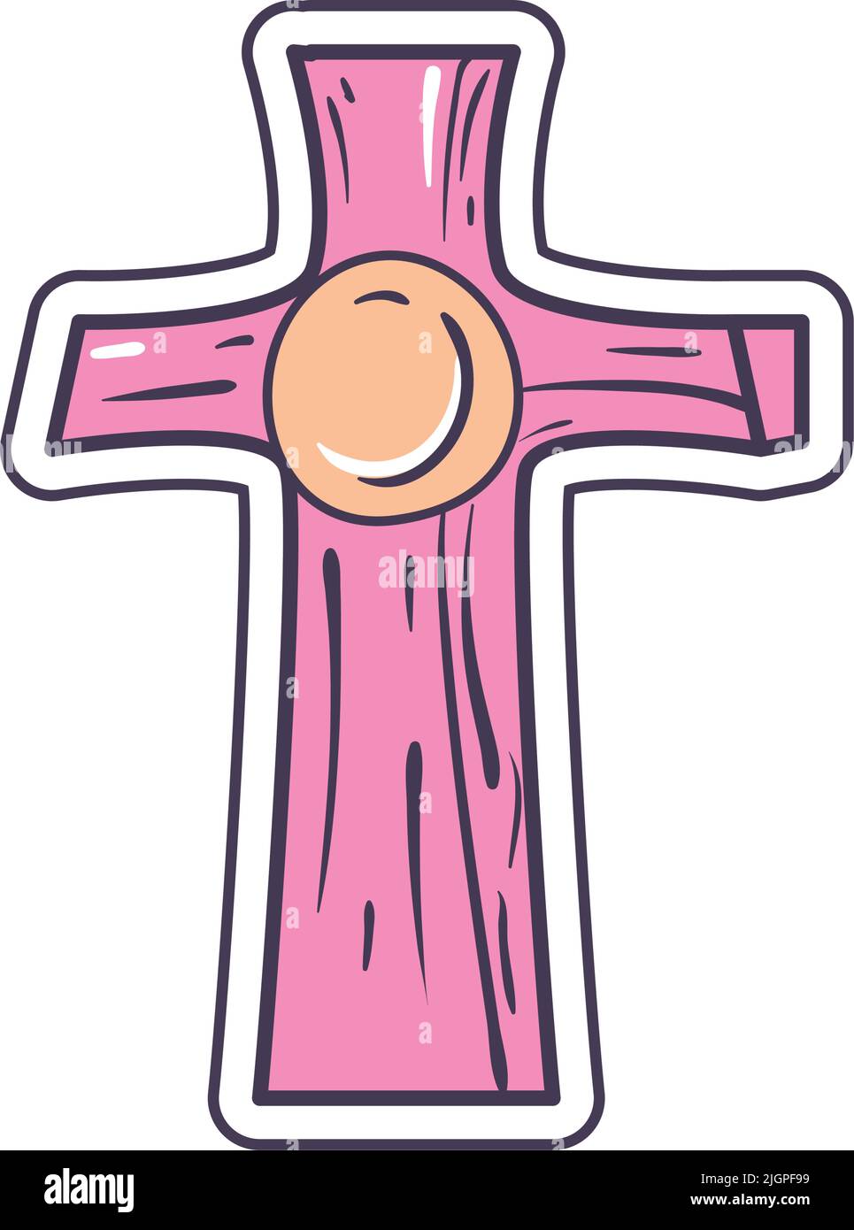 flat pink cross design Stock Vector Image & Art - Alamy