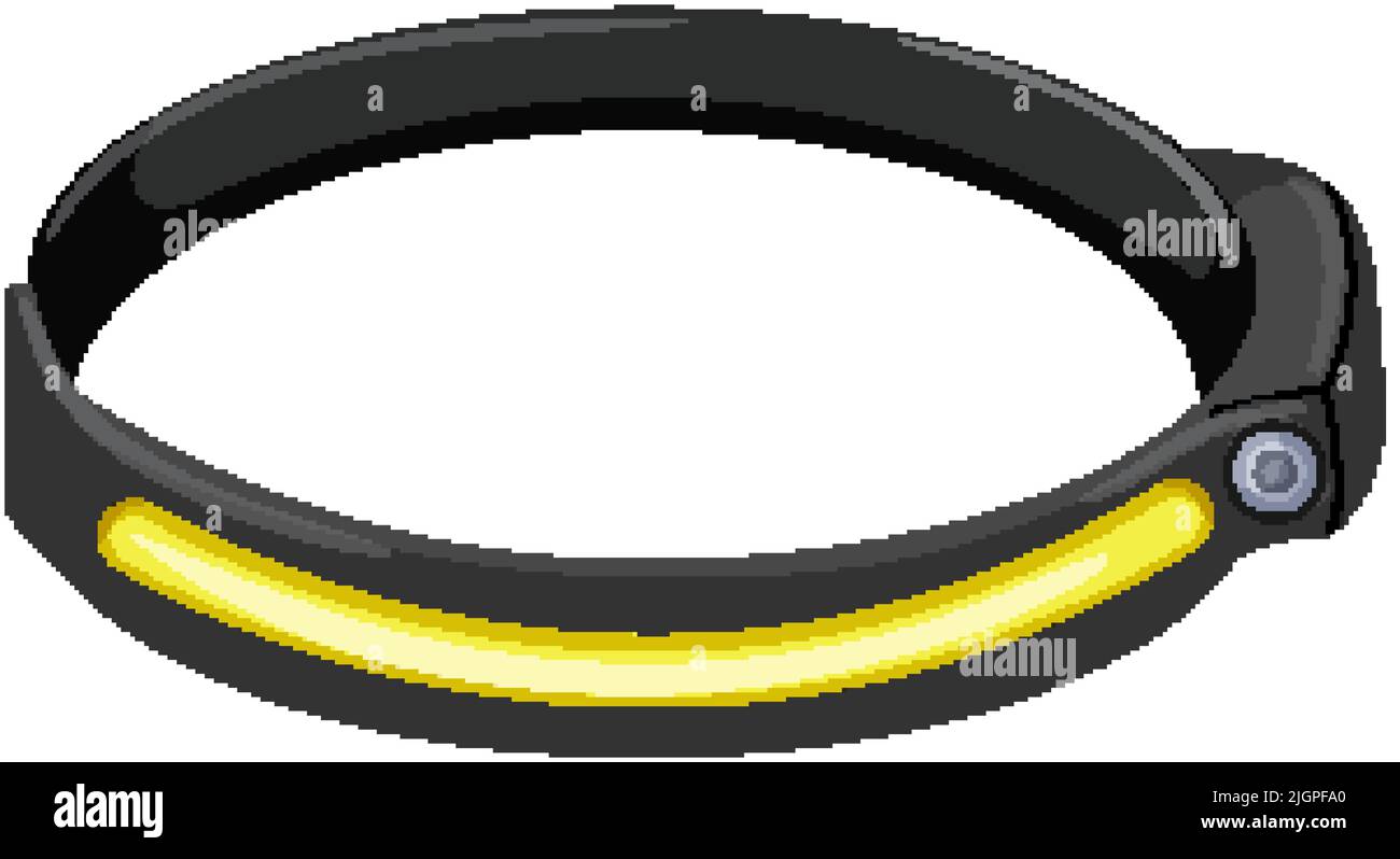 hiiking headlamp flashlight cartoon vector illustration Stock Vector ...