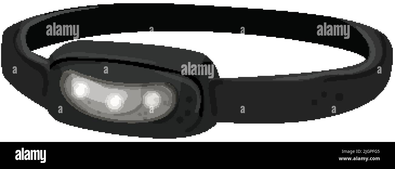 lamp headlamp flashlight cartoon vector illustration Stock Vector Image ...