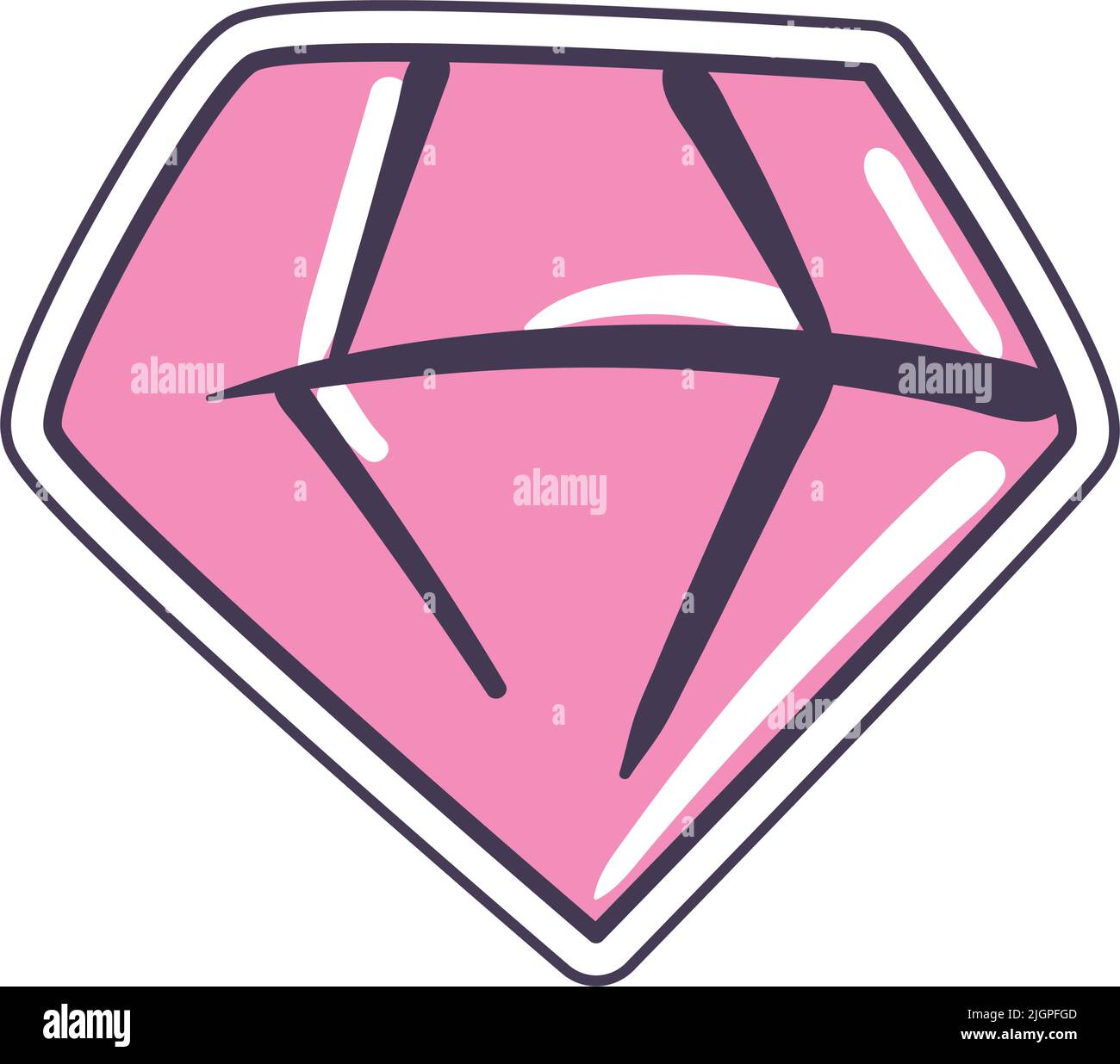 flat pink diamond design Stock Vector Image & Art - Alamy