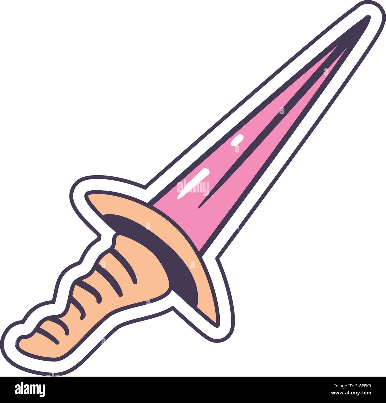 flat pink dagger illustration Stock Vector Image & Art - Alamy