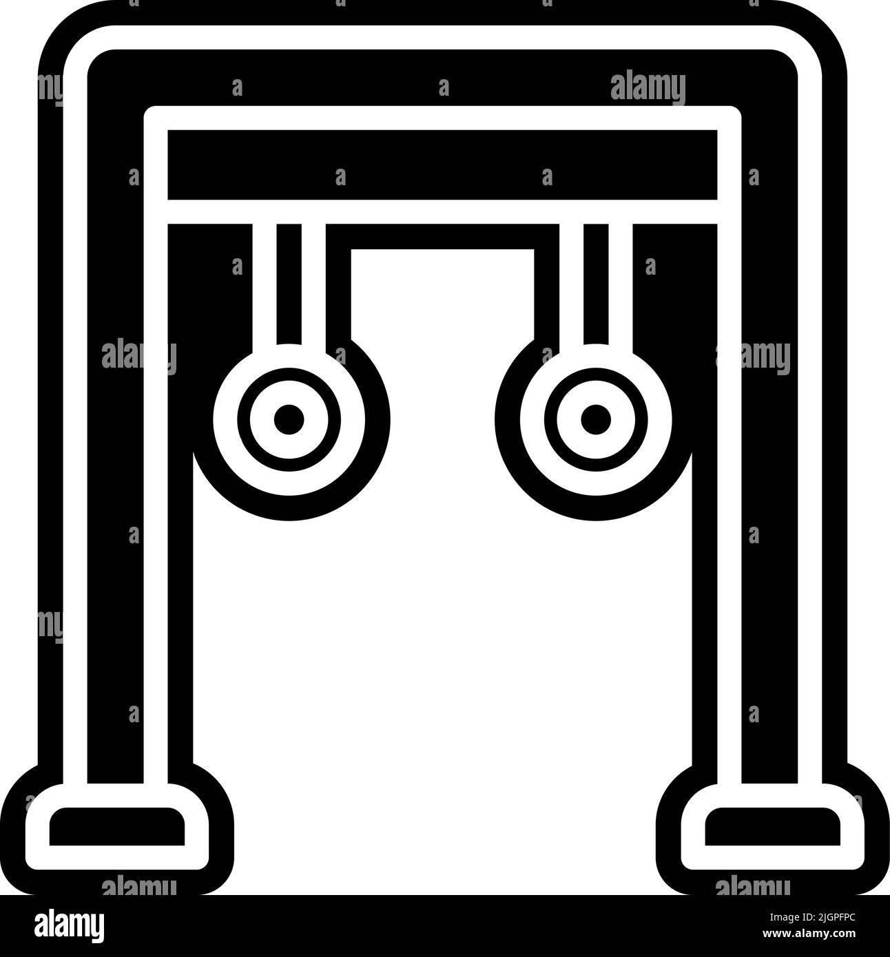 Gymnastics rings icon outline hi-res stock photography and images - Alamy