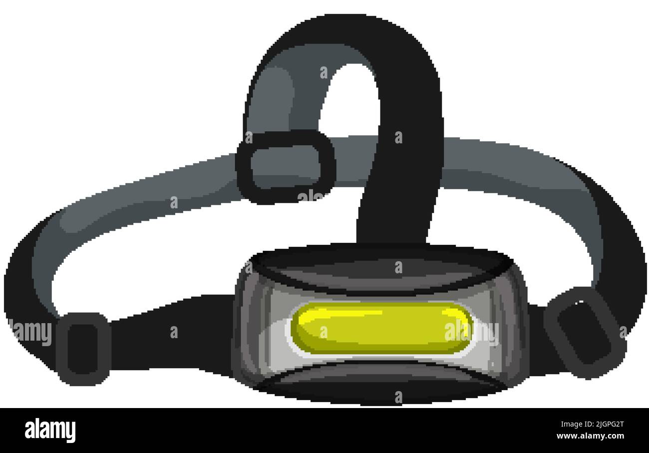 light headlamp flashlight cartoon vector illustration Stock Vector ...